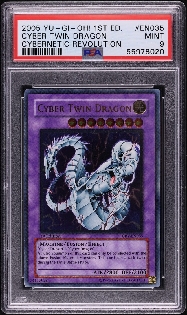 2005 Yu-Gi-Oh! Cybernetic Revolution 1st Ed Cyber Twin Dragon #CRV-EN035 PSA 9 on Fanatics Collect