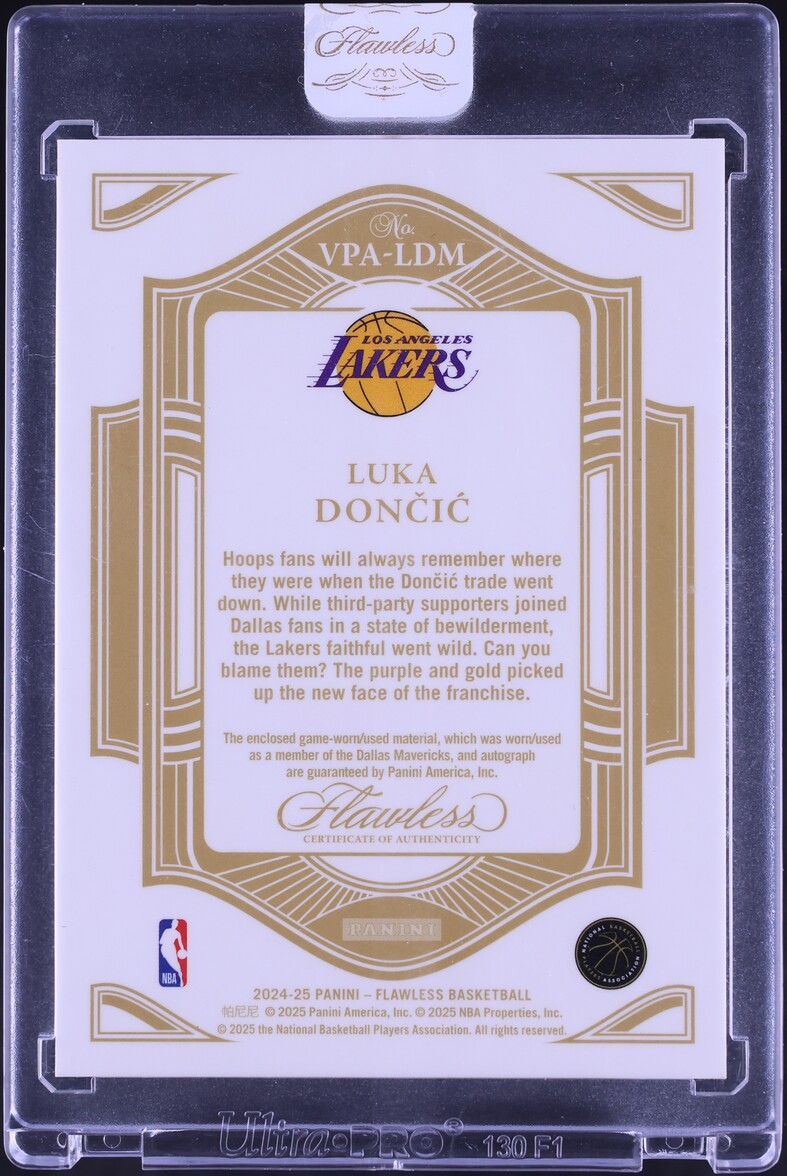 2024 Panini Flawless Vertical Luka Doncic PATCH AUTO /25 #VPA-LDM on Fanatics Collect