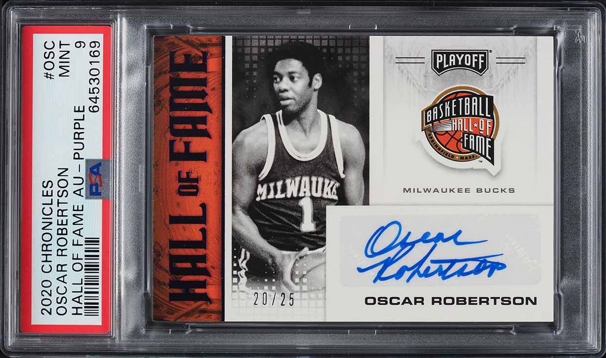 2020 Panini Chronicles Hall Of Fame Purple Oscar Robertson AUTO /25 # ...