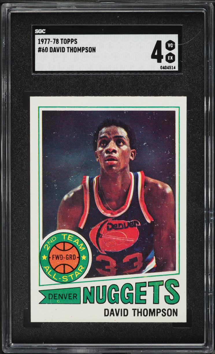 1977 Topps Basketball David Thompson #60 SGC 4 VGEX on Fanatics Collect