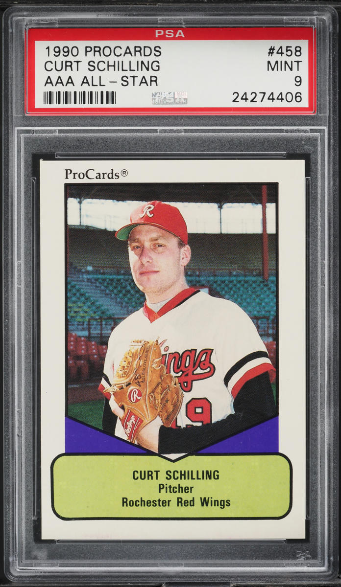 1990 Procards AAA All-Star Curt Schilling #458 PSA 9 MINT on Fanatics ...