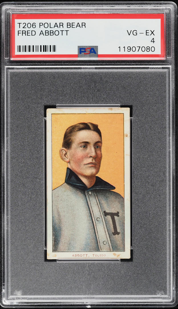 1909-11 T206 Fred Abbott POLAR BEAR PSA 4 VGEX on Fanatics Collect