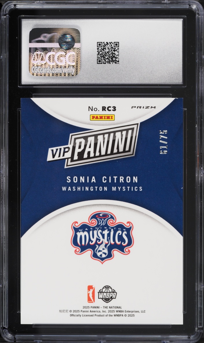 2025 Panini The National VIP Blue Cracked Ice Sonia Citron ROOKIE /75 # ...