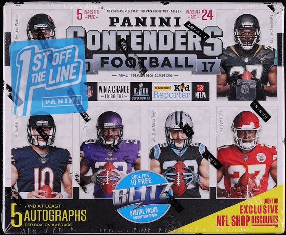2017 Panini Contenders Football FOTL Sealed Hobby Box, 24 Packs ...