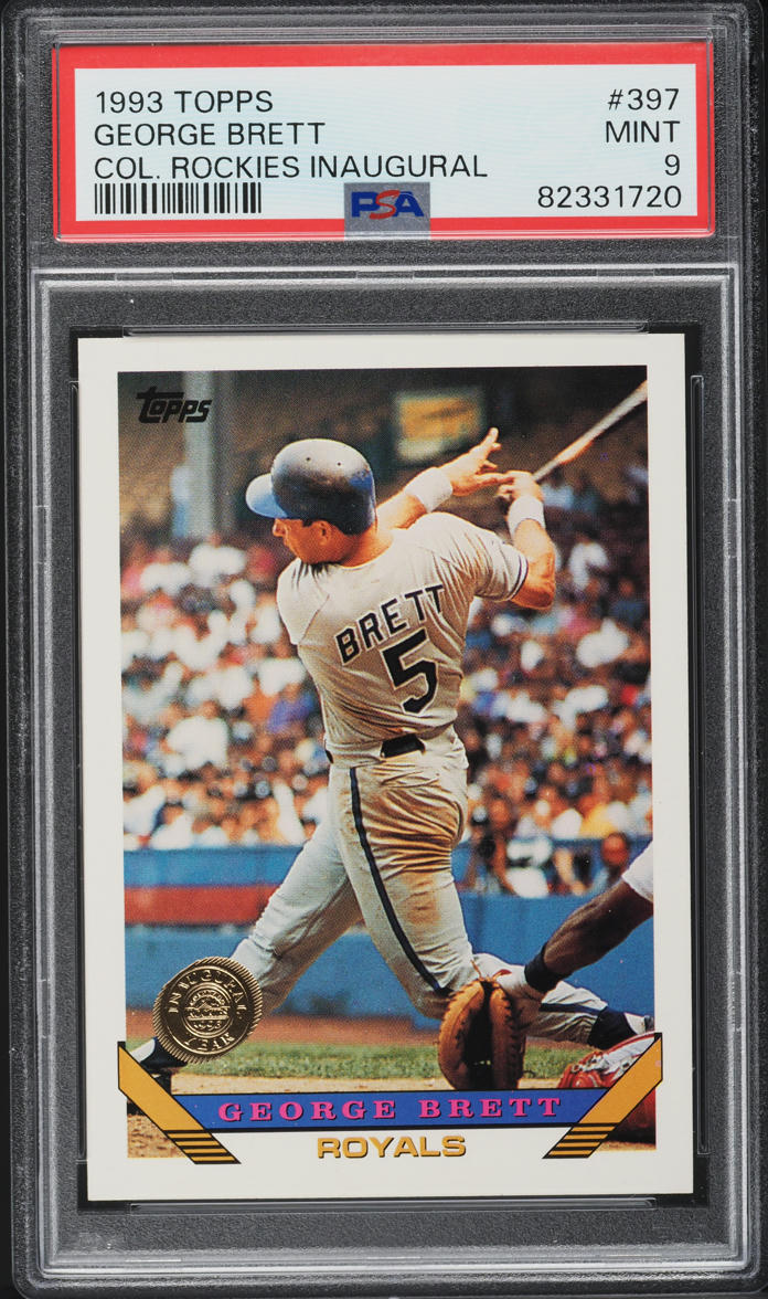 1993 Topps Colorado Rockies Inaugural George Brett #397 PSA 9 MINT on ...