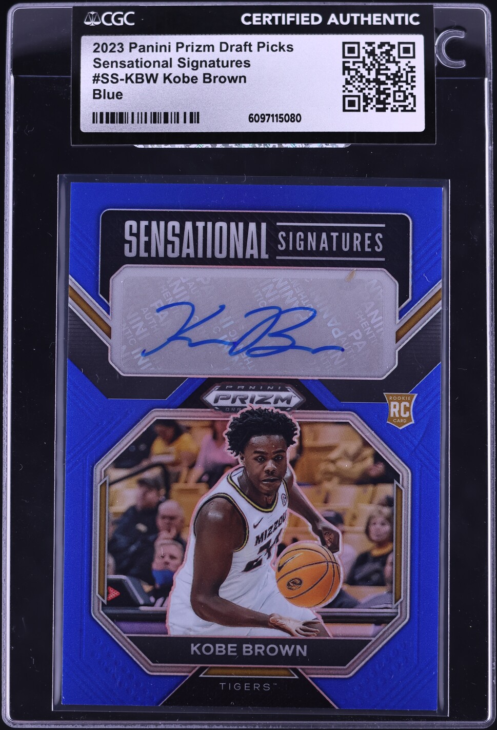 2023 Panini Prizm Draft Picks Sensational Blue Kobe Brown ROOKIE AUTO /125 #SS-KBW CGC AUTH on ...