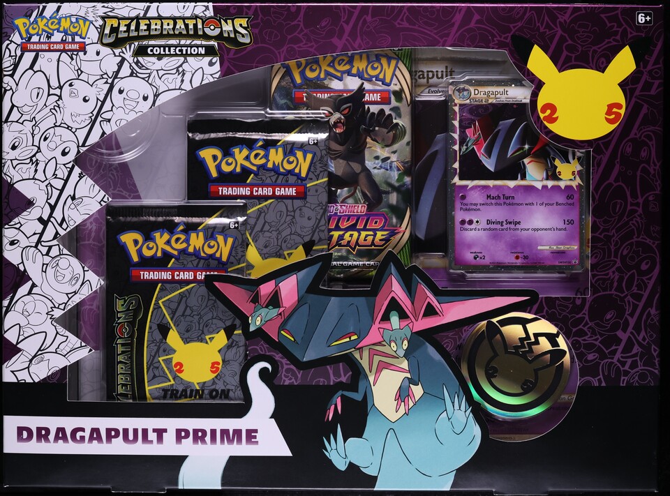 2021 Pokemon SWSH Celebrations Collection Dragapult Prime Sealed ...