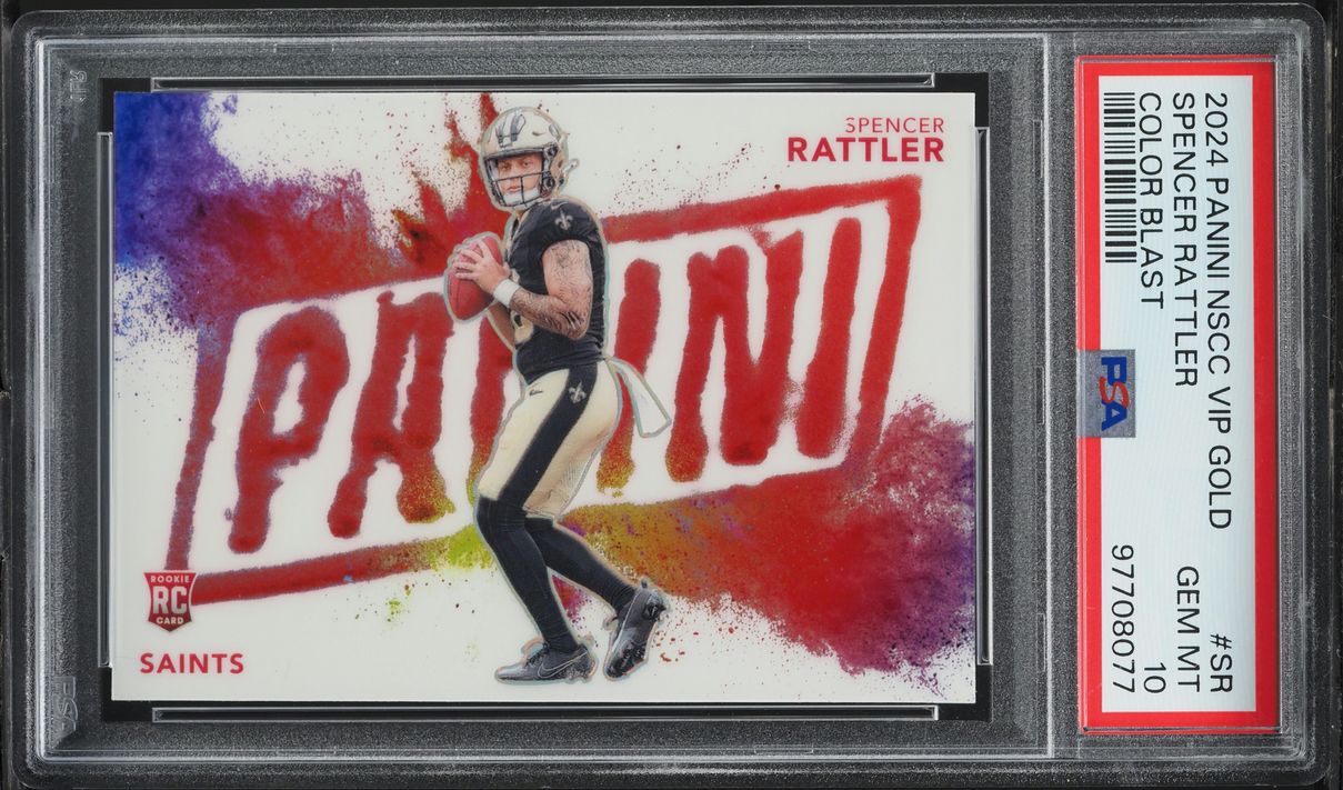 2024 Panini National VIP Gold Color Blast Spencer Rattler ROOKIE /44 # ...