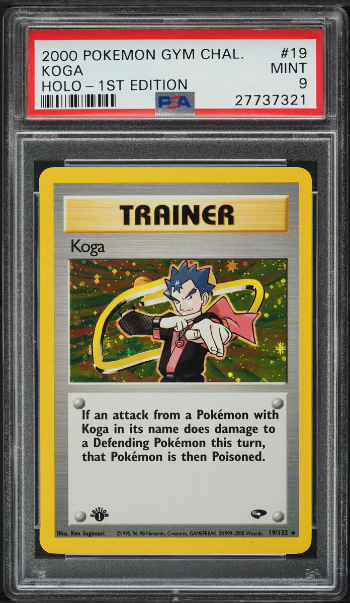 2000 Pokemon Gym Challenge 1st Edition Holo Koga #19 PSA 9 MINT on Fanatics Collect