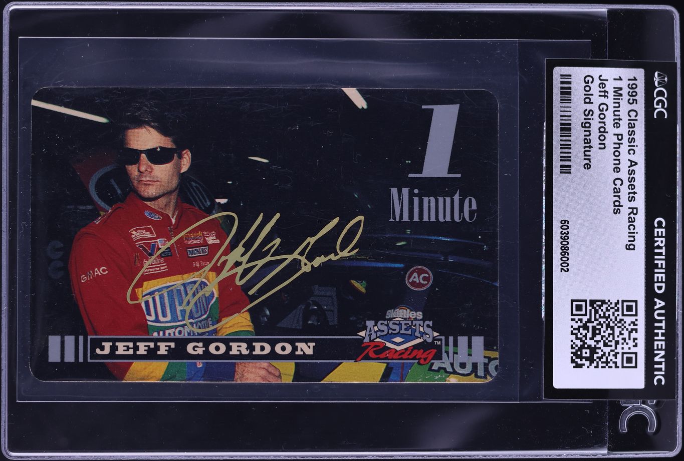 1995 Classic Assets Racing 1 Minute Gold Signature Jeff Gordon /1243 ...