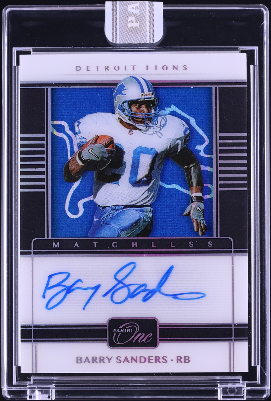 2019 Panini One Matchless White Box Barry Sanders AUTO 1/1 #188 on ...