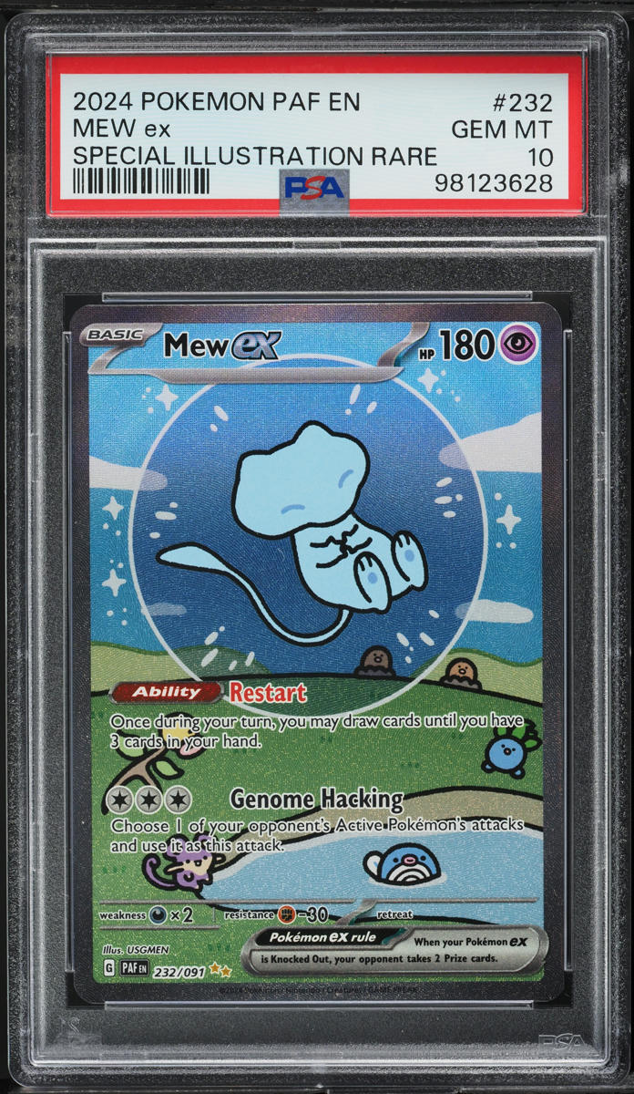 2024 Pokemon SV Paldean Fates Special Illustration Rare Mew ex #232 PSA ...