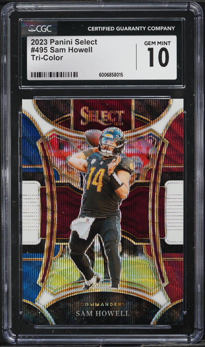2023 Select Suite Level Tri-Color Sam Howell /149 #495 CGC 10 GEM MINT ...