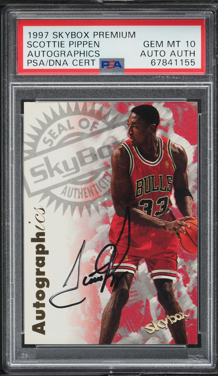 1997 Skybox Premium Scottie Pippen AUTO PSA 10 GEM MINT on Fanatics Collect