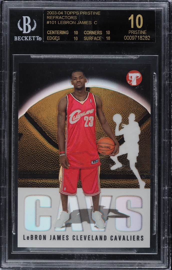 2003 Topps Pristine Refractor LeBron James ROOKIE /1999 #101 BGS 10 ...
