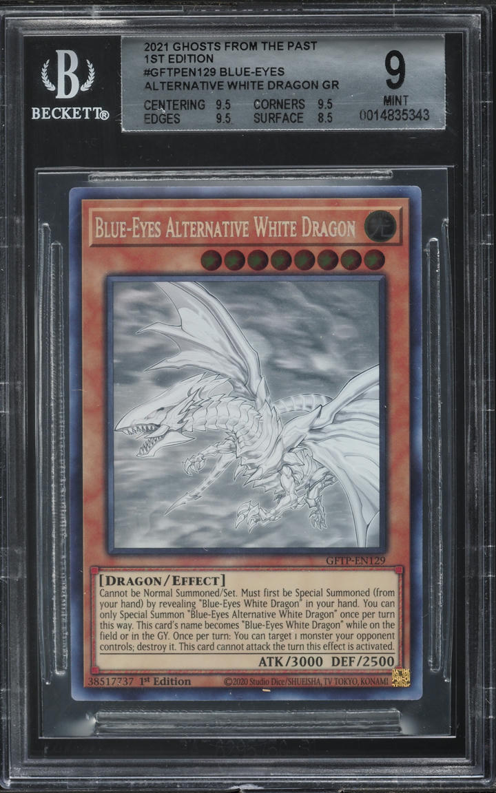 2021 Yu-Gi-Oh Ghosts From Past 1st Ed Blue-Eyes Alt W. Dragon #GFTP-EN129 BGS 9 on Fanatics Collect