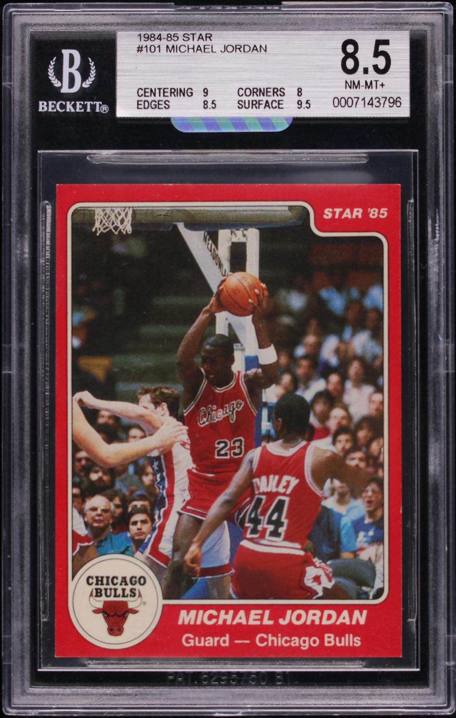 1984-85 Star Basketball Michael Jordan ROOKIE #101 BGS 8.5 NM-MT+ on ...