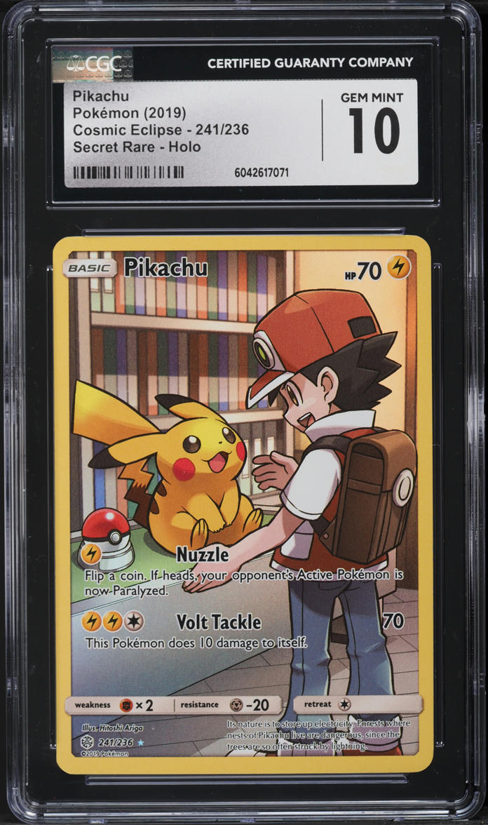 2019 Pokemon SM Cosmic Eclipse Character Rare Pikachu #241 CGC 10 GEM ...