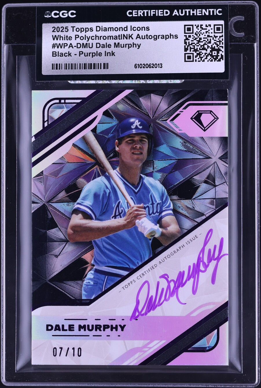 2025 Topps Diamond Icons White PolychromatINK Black Purple Ink Dale ...