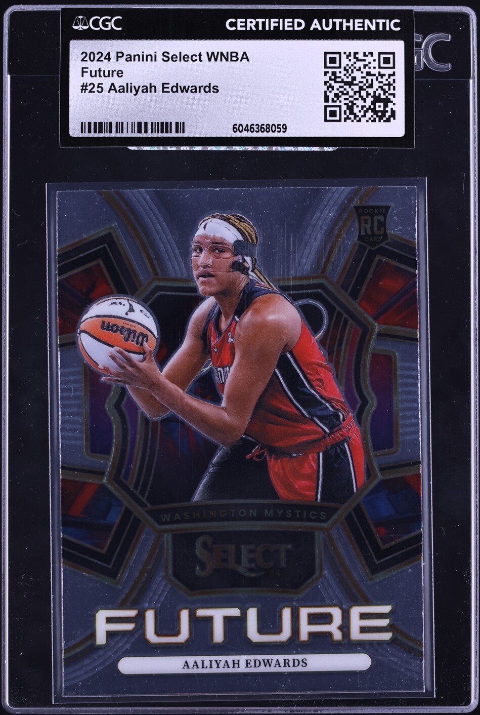 2024 Select WNBA Future Aaliyah Edwards ROOKIE #25 CGC AUTH on Fanatics ...