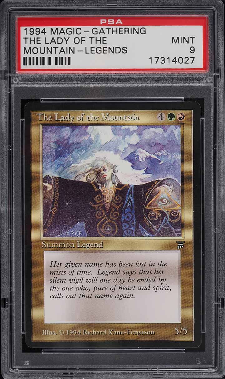 1994 Magic The Gathering MTG Legends The Lady Of The Mountain PSA 9 ...