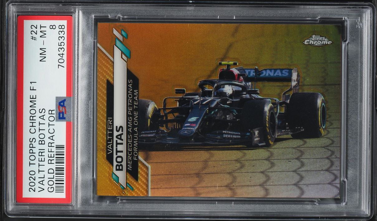 2020 Topps Chrome Formula 1 F1 Gold Ref Valtteri Bottas /50 #22 PSA 8 ...