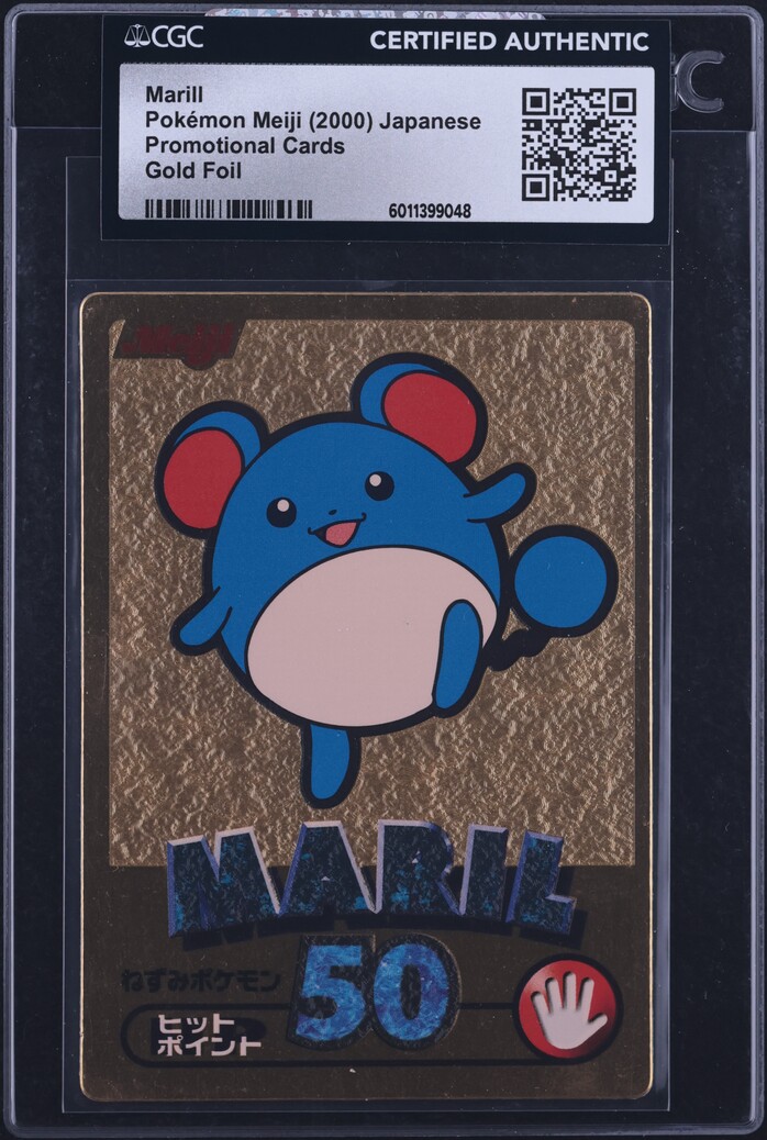 2000 Pokemon Japanese Meiji Promotional Cards Gold Foil Marill CGC AUTH ...