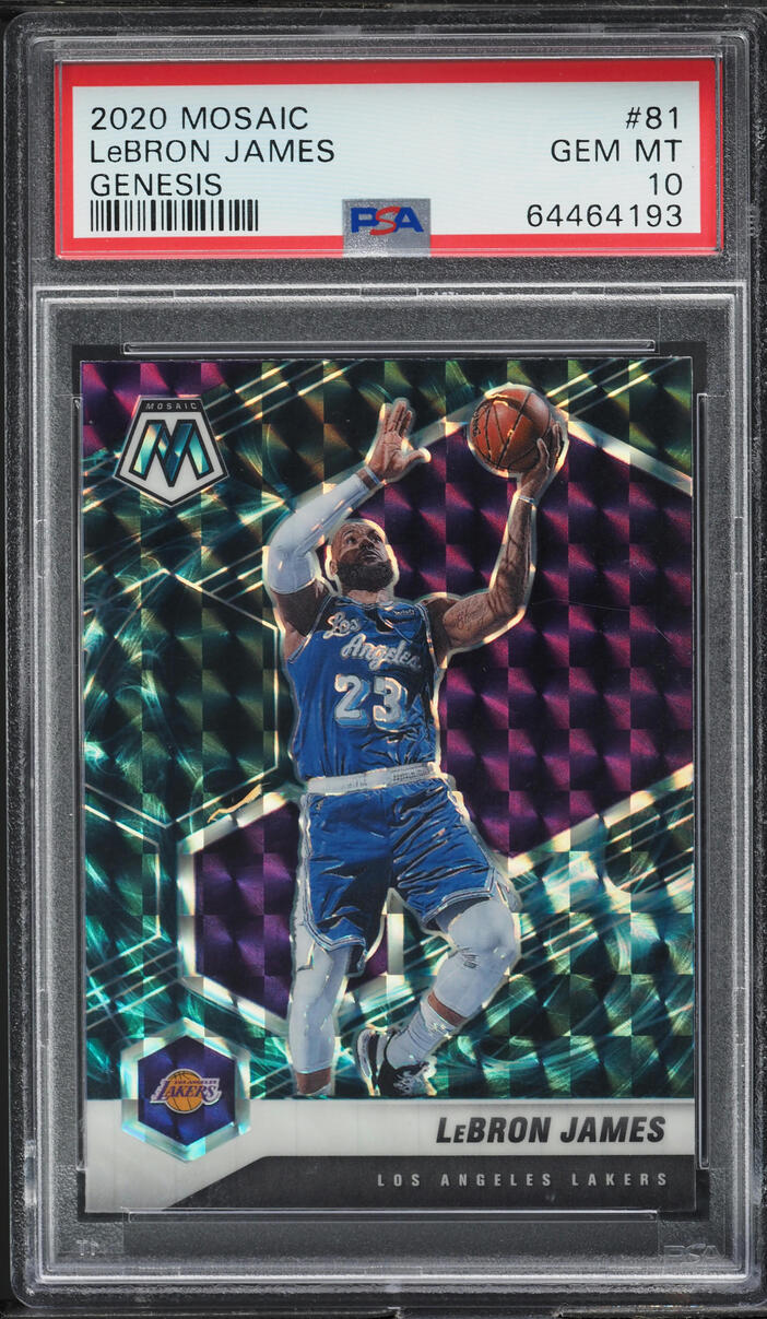 2020 Panini Mosaic Genesis LeBron James #81 PSA 10 GEM MINT on Fanatics ...