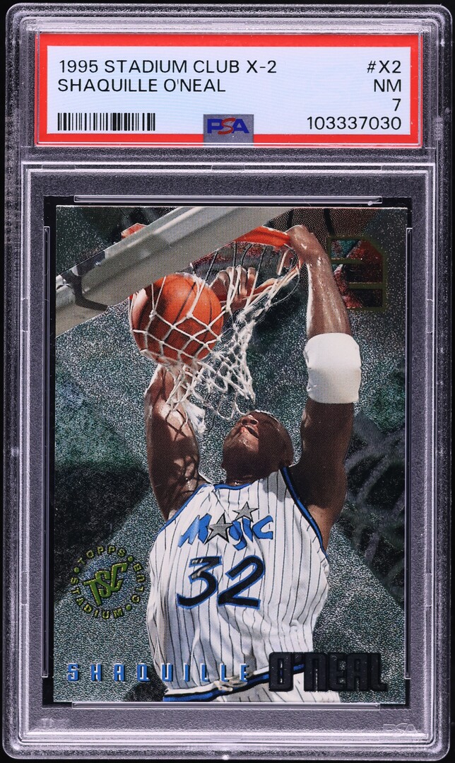 1995 Stadium Club X-2 Shaquille O'Neal #X2 PSA 7 NRMT on Fanatics Collect