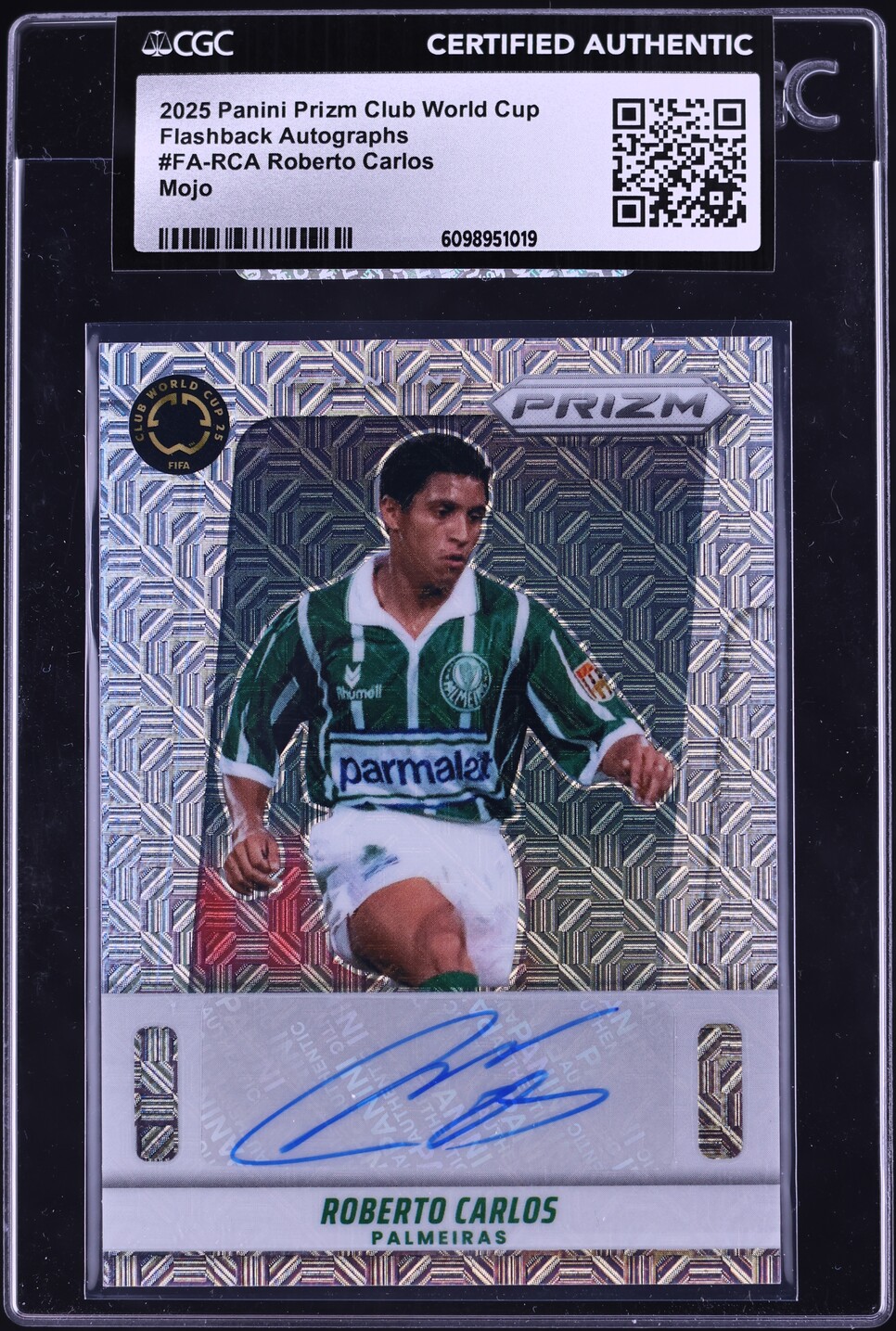 2025 Panini Prizm FIFA Club World Cup Flashback Mojo Roberto Carlos ...