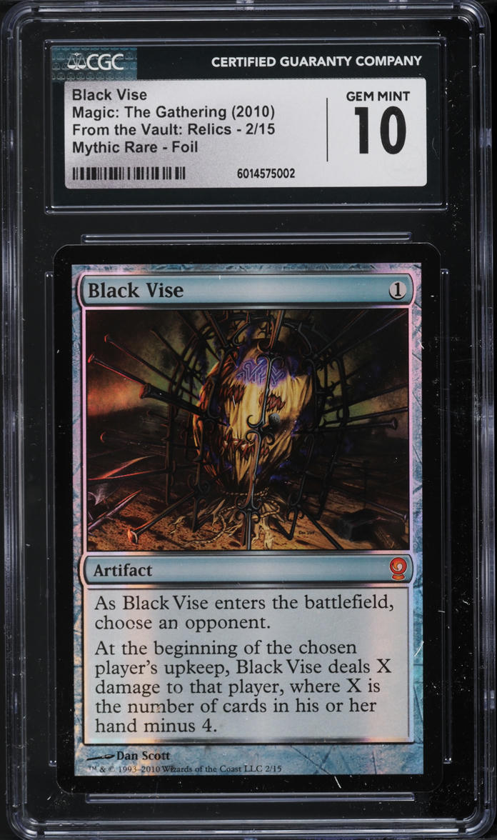 2010 Magic The Gathering MTG From The Vault Relics Foil Black Vise CGC ...