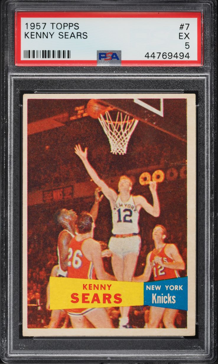 1957 Topps Basketball Kenny Sears #7 PSA 5 EX on Fanatics Collect