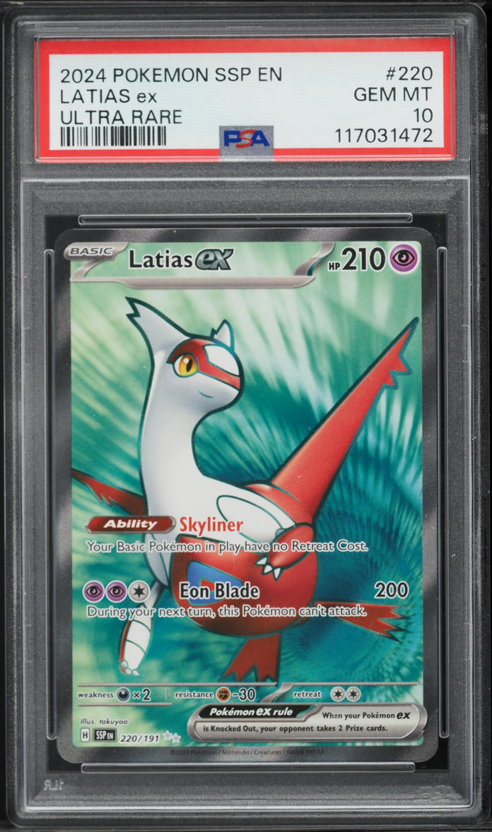 2024 Pokemon Scarlet & Violet Surging Sparks Full Art Latias ex #220 ...