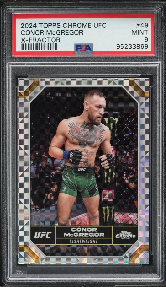 2024 Topps Chrome UFC X-Fractor Conor McGregor #49 PSA 9 MINT on ...