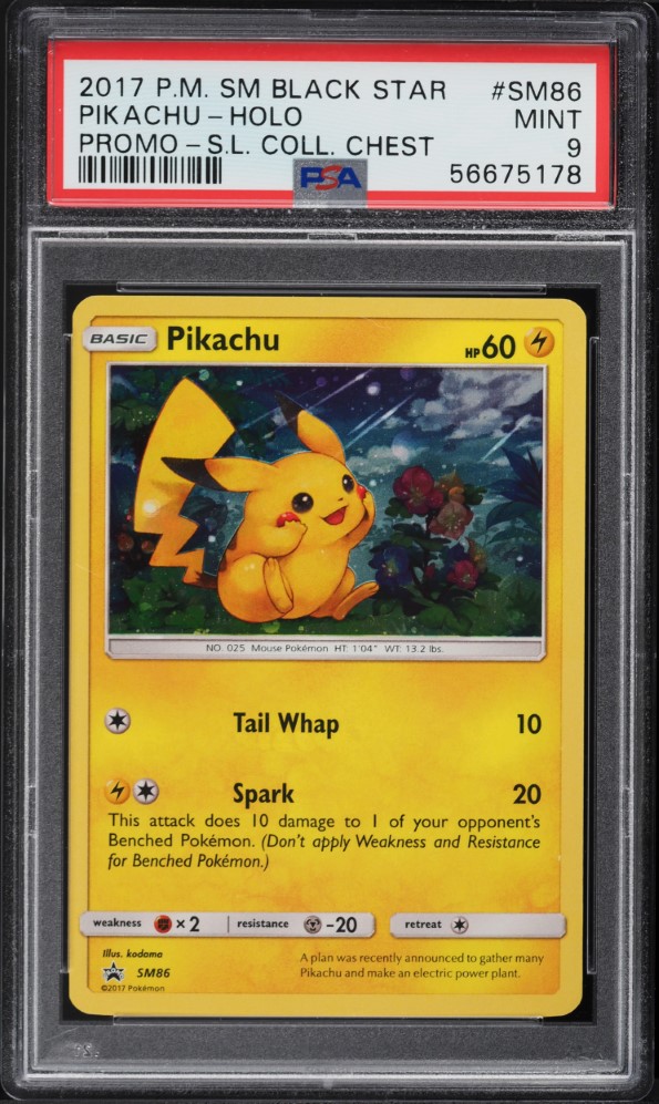 2017 Pokemon SM Black Star Promo Shining Legends Chest Holo Pikachu # ...