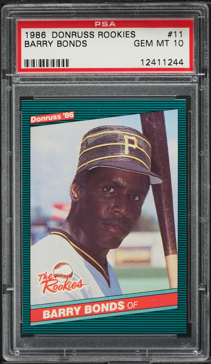 1986 Donruss The Rookies Barry Bonds ROOKIE #11 PSA 10 GEM MINT on ...