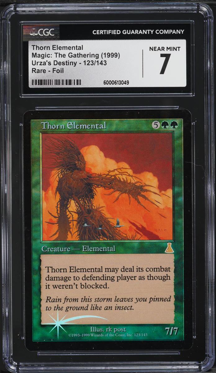1999 Magic The Gathering MTG Urza's Destiny Foil Thorn Elemental CGC 7 NRMT on Fanatics Collect