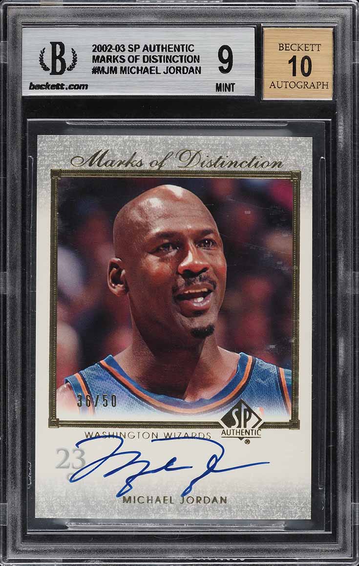 2002 SP Authentic Marks Of Distinction Michael Jordan AUTO /50 #MJ-M ...