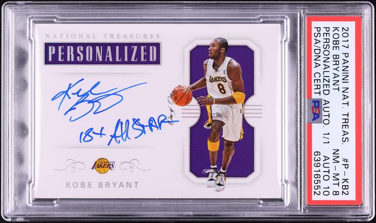 2017 National Treasures Personalized Kobe Bryant AUTO DNA 10 1/1 #P-KB2 ...