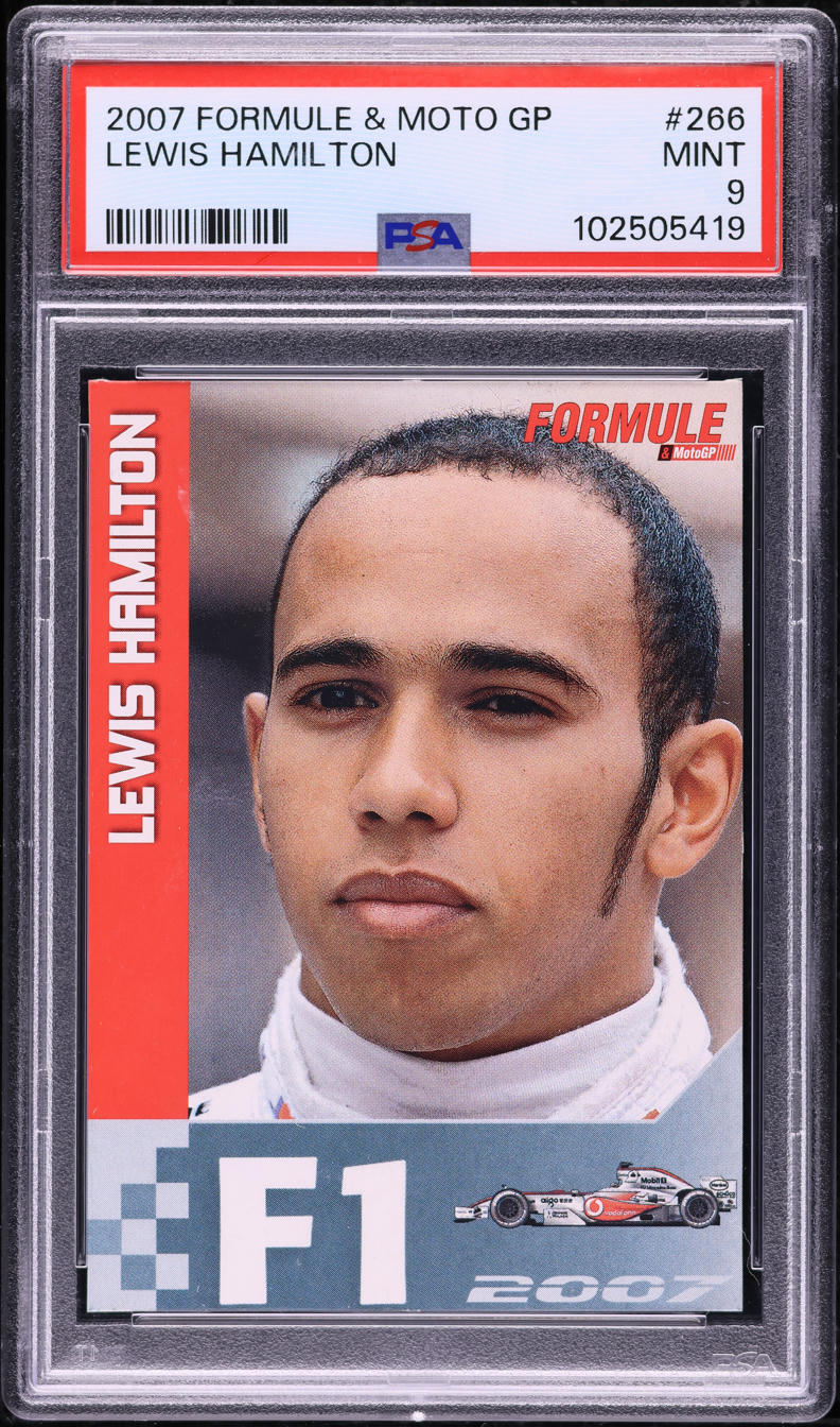 2007 Formule & MotoGP F1 Lewis Hamilton ROOKIE #266 PSA 9 MINT on ...