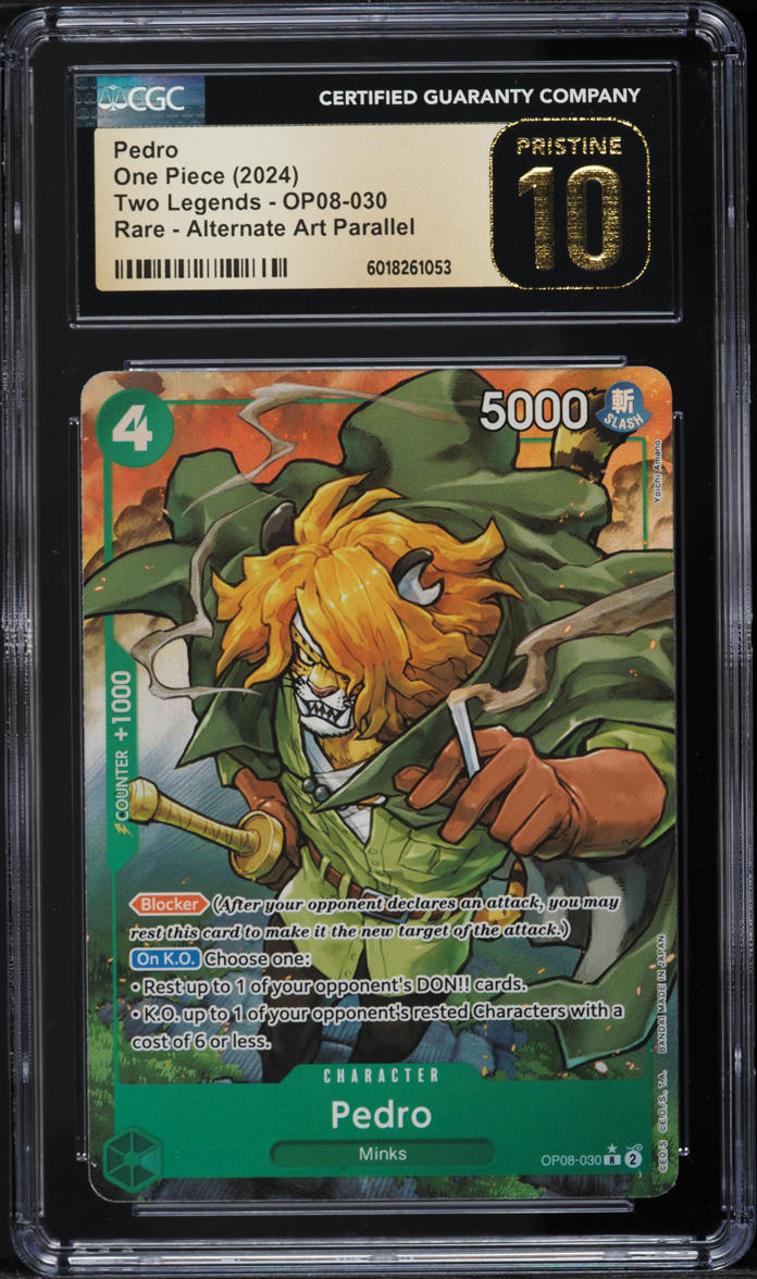 2024 One Piece Two Legends Alt Art Parallel Pedro #OP08-030 CGC 10 PRISTINE on Fanatics Collect