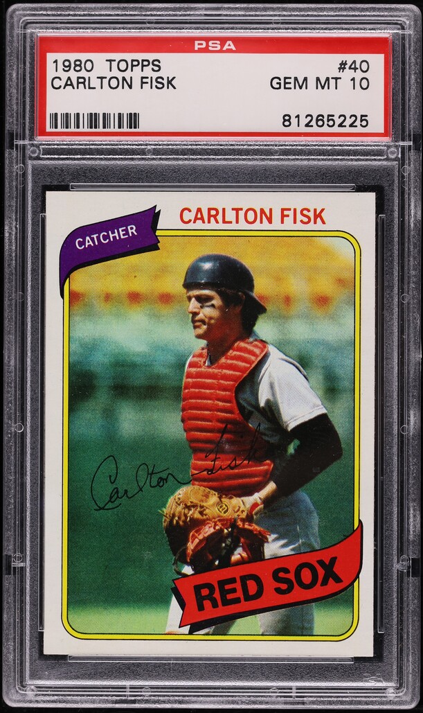 1980 Topps Carlton Fisk #40 PSA 10 GEM MINT on Fanatics Collect