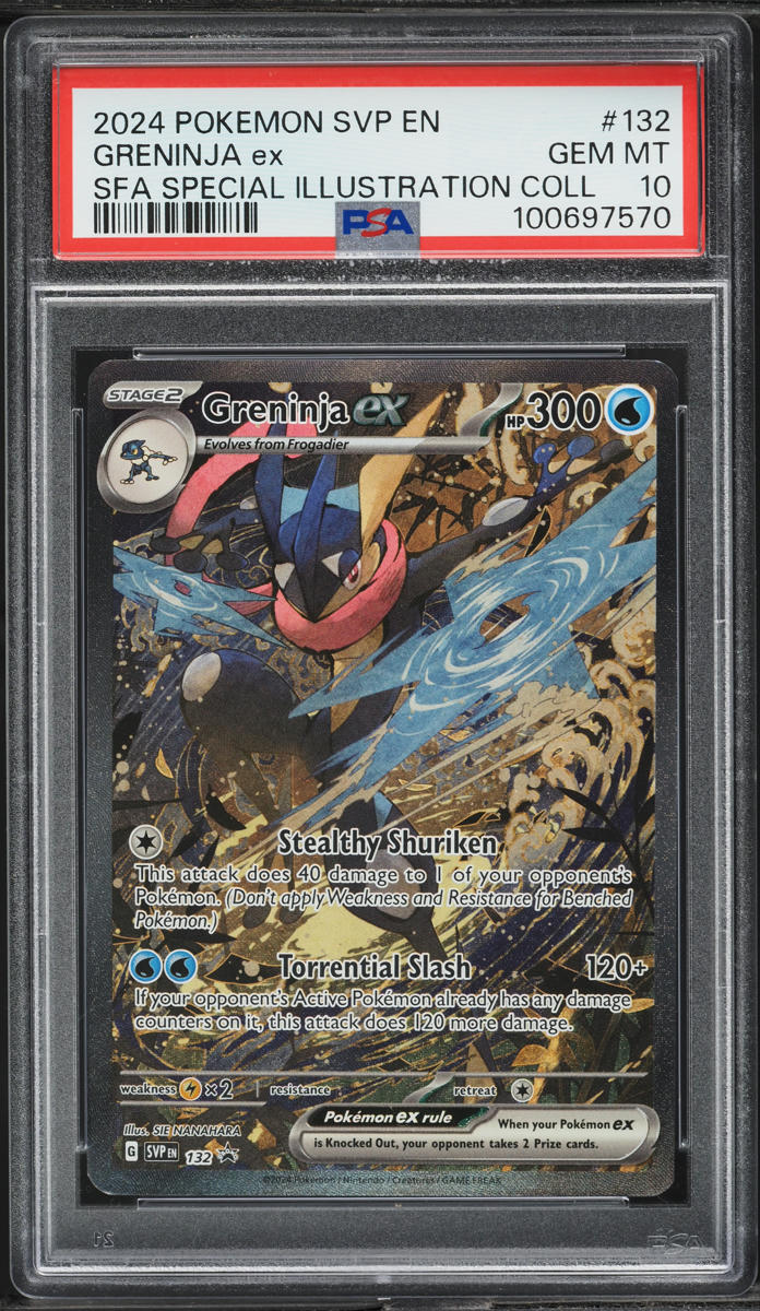 2024 Pokemon SV Black Star Promo Illustration Collection Greninja ex #132 PSA 10 on Fanatics Collect