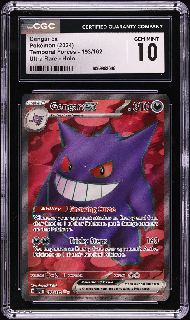 2024 Pokemon SV Temporal Forces Full Art Gengar ex #193 CGC 10 GEM MINT on Fanatics Collect