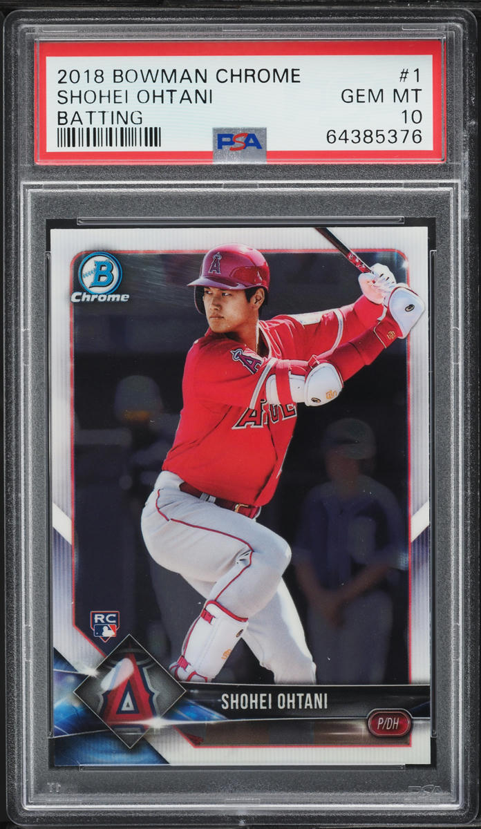 2018 Bowman Chrome Shohei Ohtani ROOKIE #1 PSA 10 GEM MINT on Fanatics ...