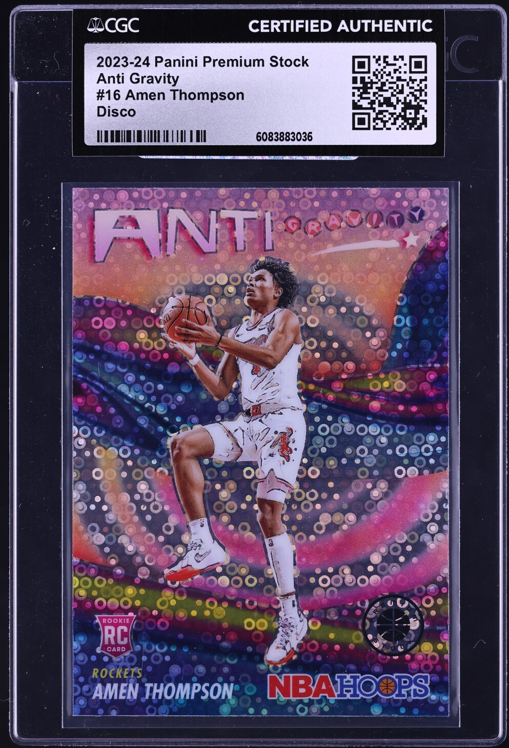 2023 Panini Premium Stock Anti Gravity Disco Amen Thompson ROOKIE #16 ...