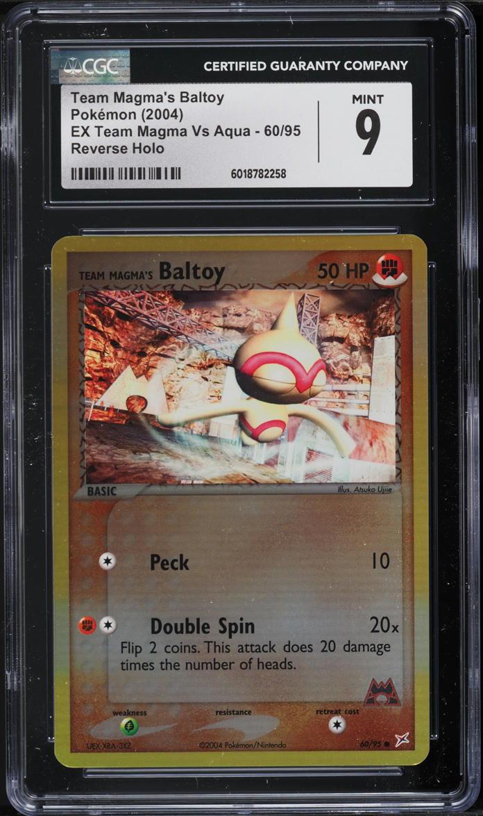 2004 Pokemon EX Team Magma Vs Aqua Reverse Holo Team Magma's Baltoy #60 CGC 9 on Fanatics Collect
