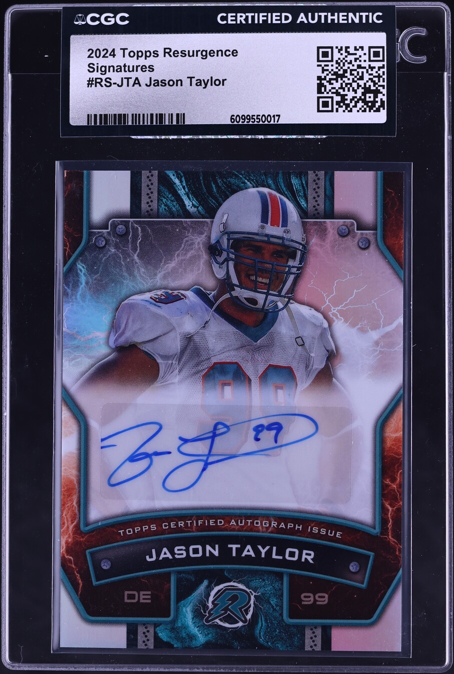 2024 Topps Resurgence Signatures Jason Taylor AUTO #RS-JTA CGC AUTH on ...