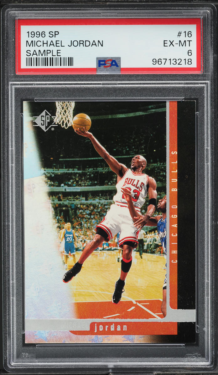 1996 SP Sample Michael Jordan #16 PSA 6 EXMT on Fanatics Collect