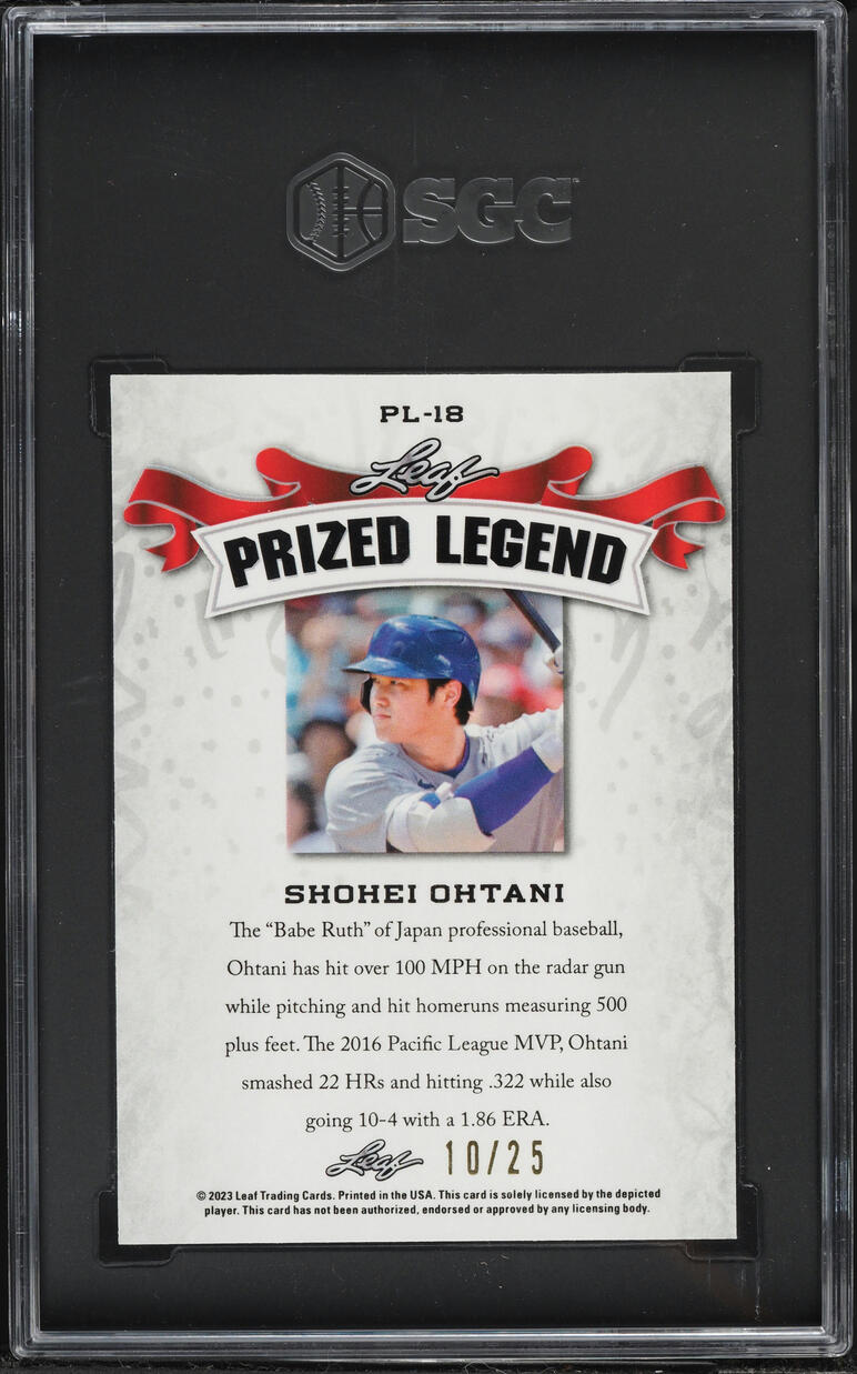 2023 Leaf Special Release Metal Prized Legend Silver Shohei Ohtani /25 ...